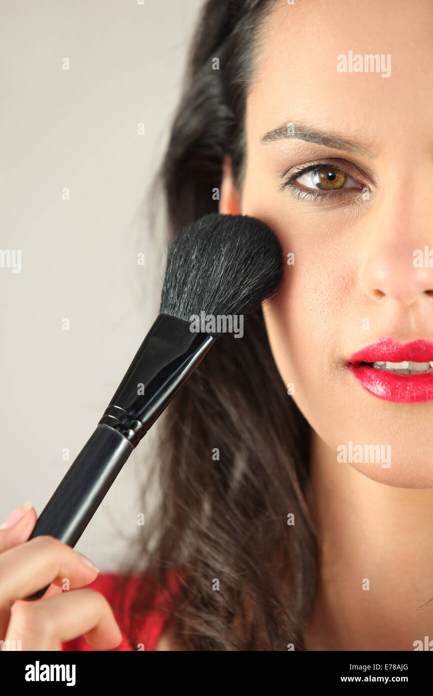 Blusher apply hi-res stock photography and images - Alamy