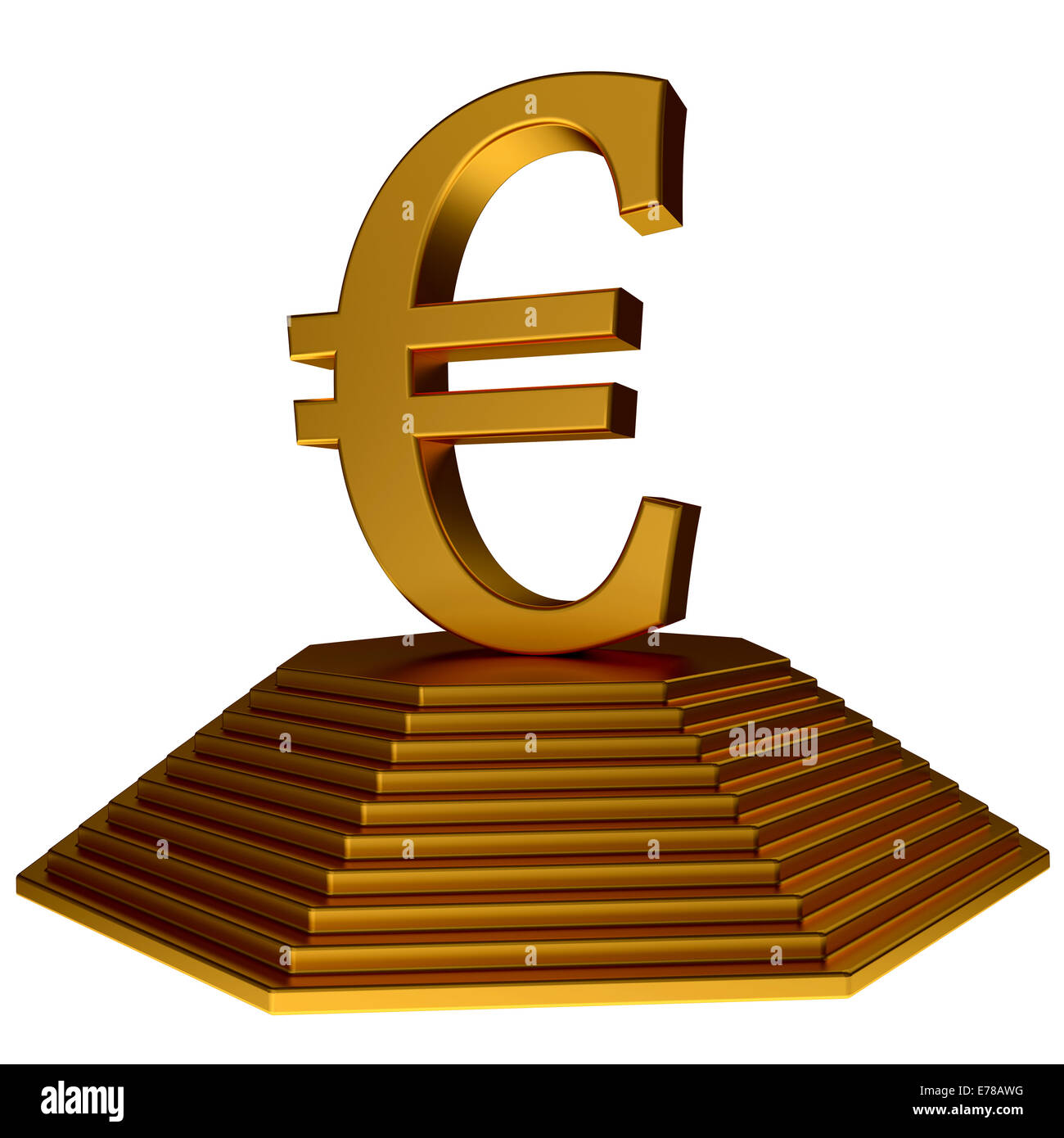 Golden euro Cut Out Stock Images & Pictures - Alamy