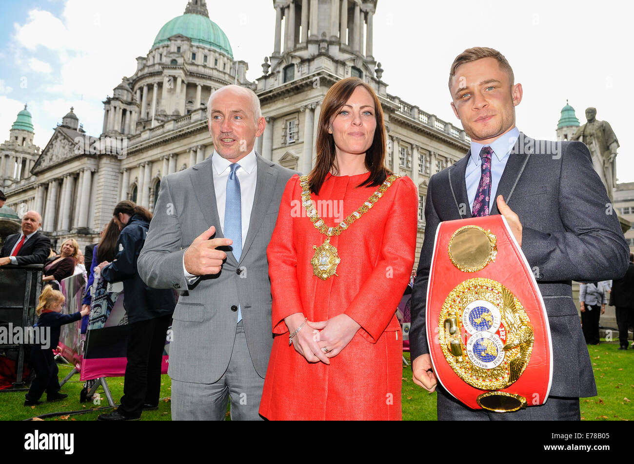 Belfast, Northern Ireland. 9 Sep 2014 - Barry McGuigan, the Lord Mayor ...