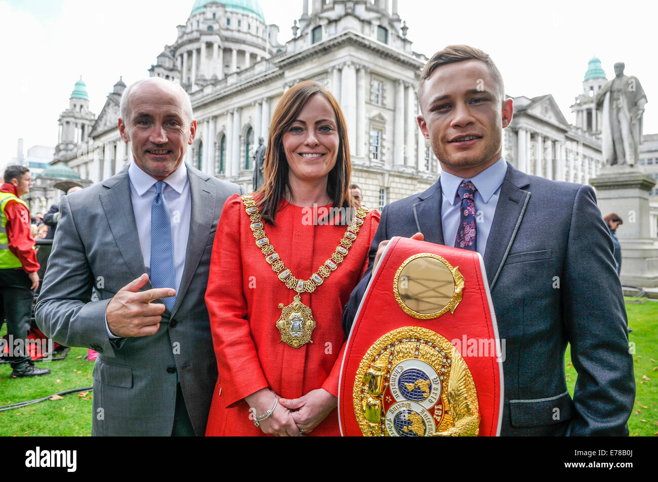 Belfast, Northern Ireland. 9 Sep 2014 - Barry McGuigan, the Lord Mayor ...