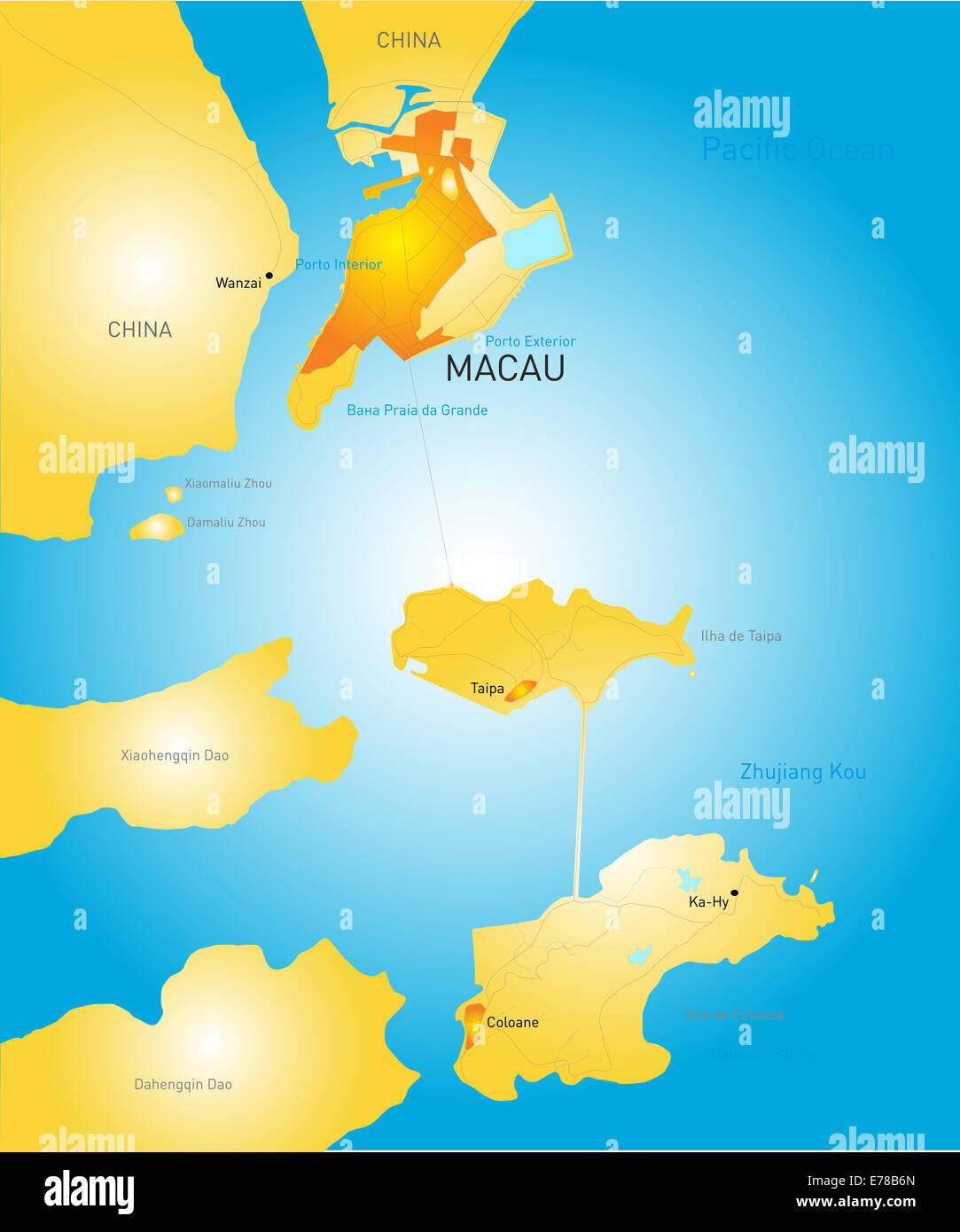 Macau map Stock Photo - Alamy