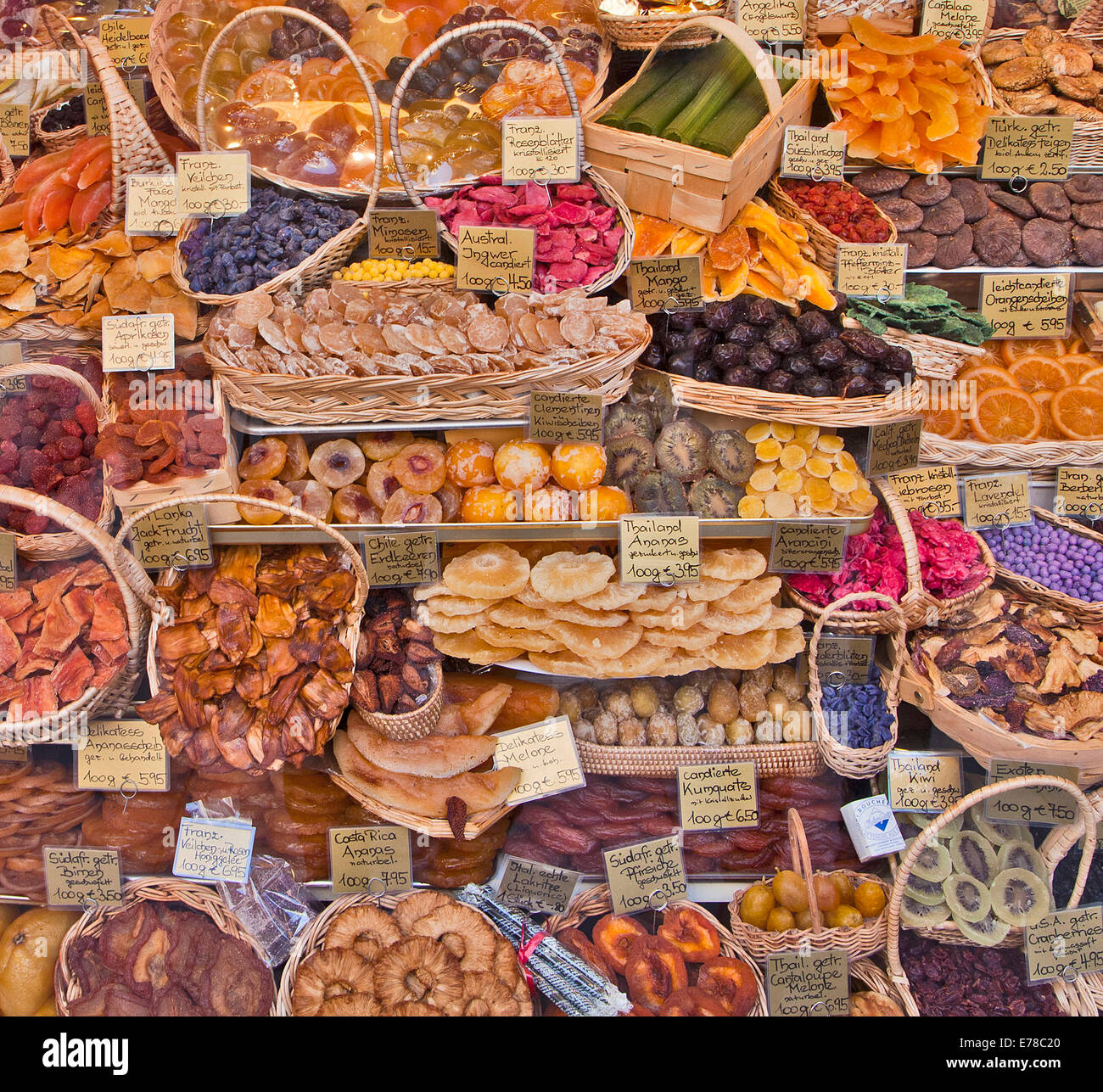 Shop display of dried fruits hi-res stock photography and images - Alamy