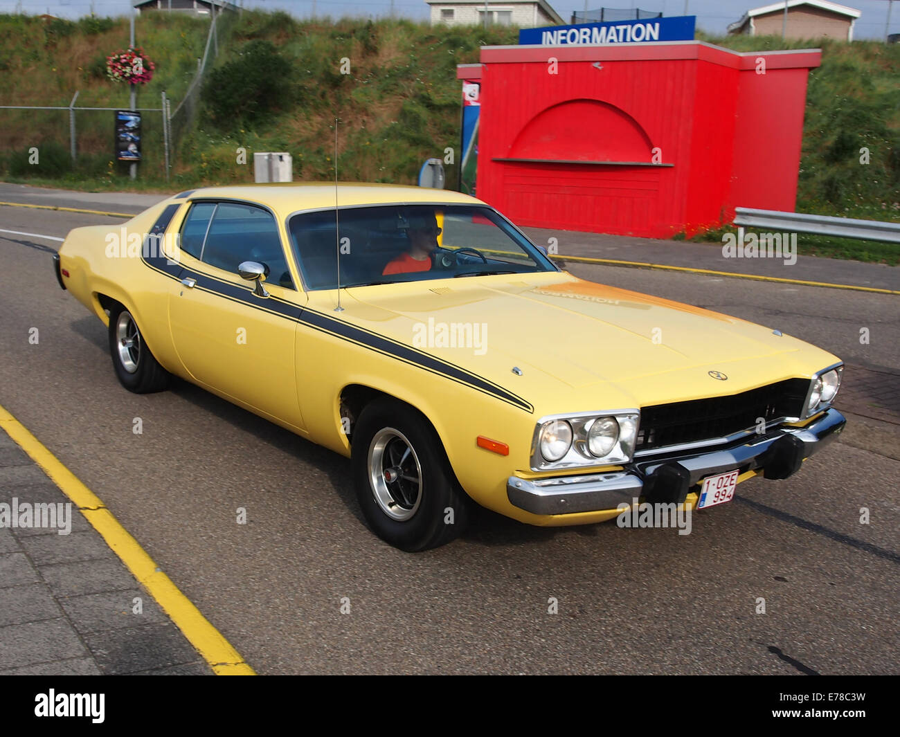This 1974 Yellow Plymouth Roadrunner is a classic American muscle car ...