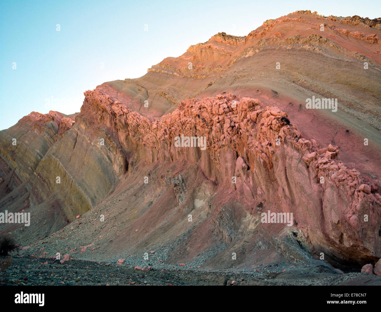 The 'Painted Valley' in the foothills of the Precordillera near Barreal ...