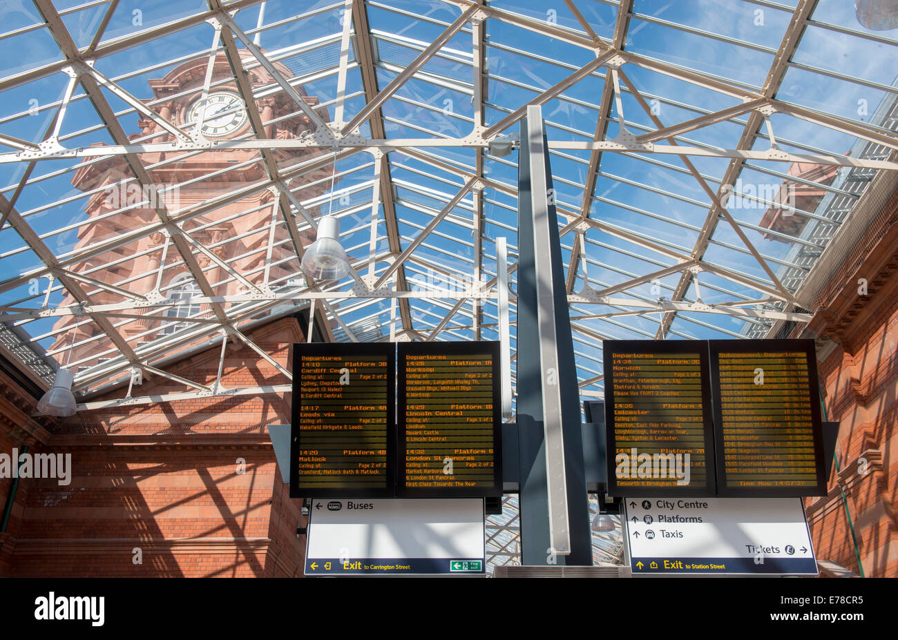 The newly refurbished Nottingham City Train Station, Nottinghamshire ...