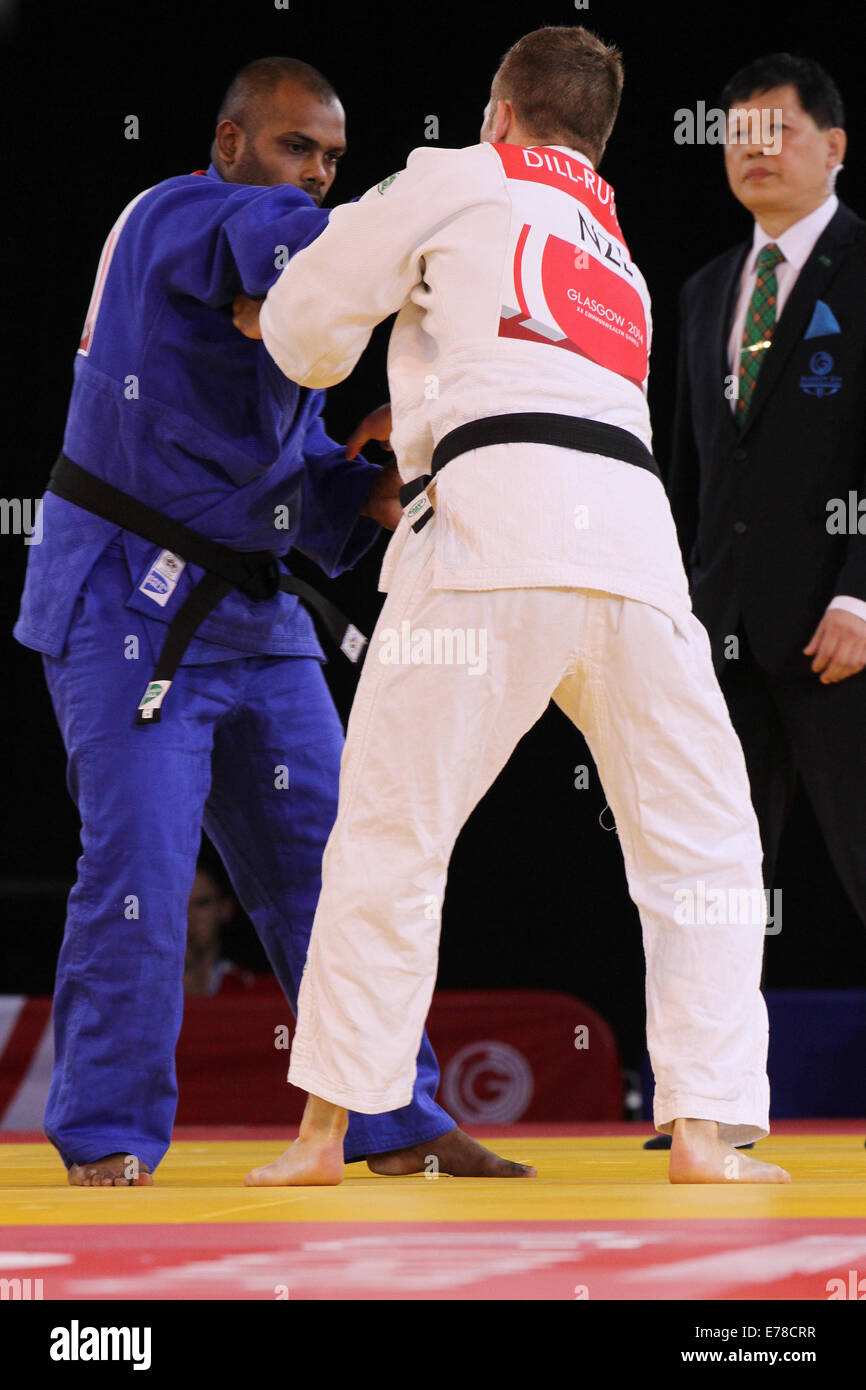 Ryan Dill-Russell of New Zealand (white) v Jeewantha Wickramage of Sri ...