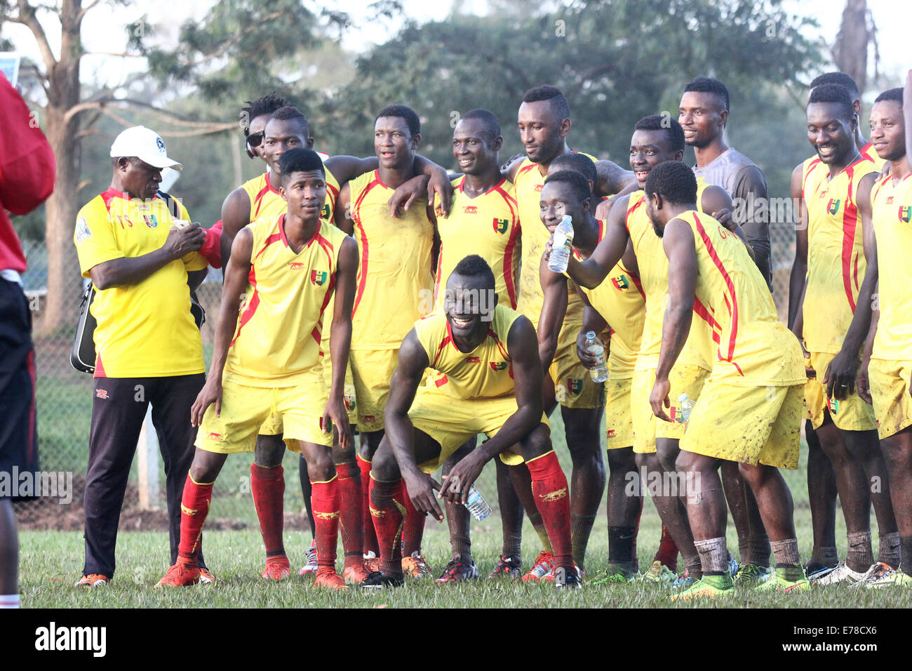 Kampala, Uganda. 8th September, 2014. Some of the Guinea national ...