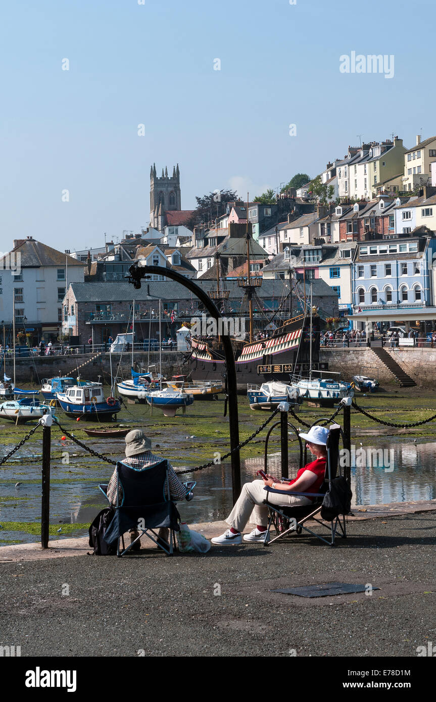 Brixham harbour,boat, breakwater, brixham, coast, devon, england ...