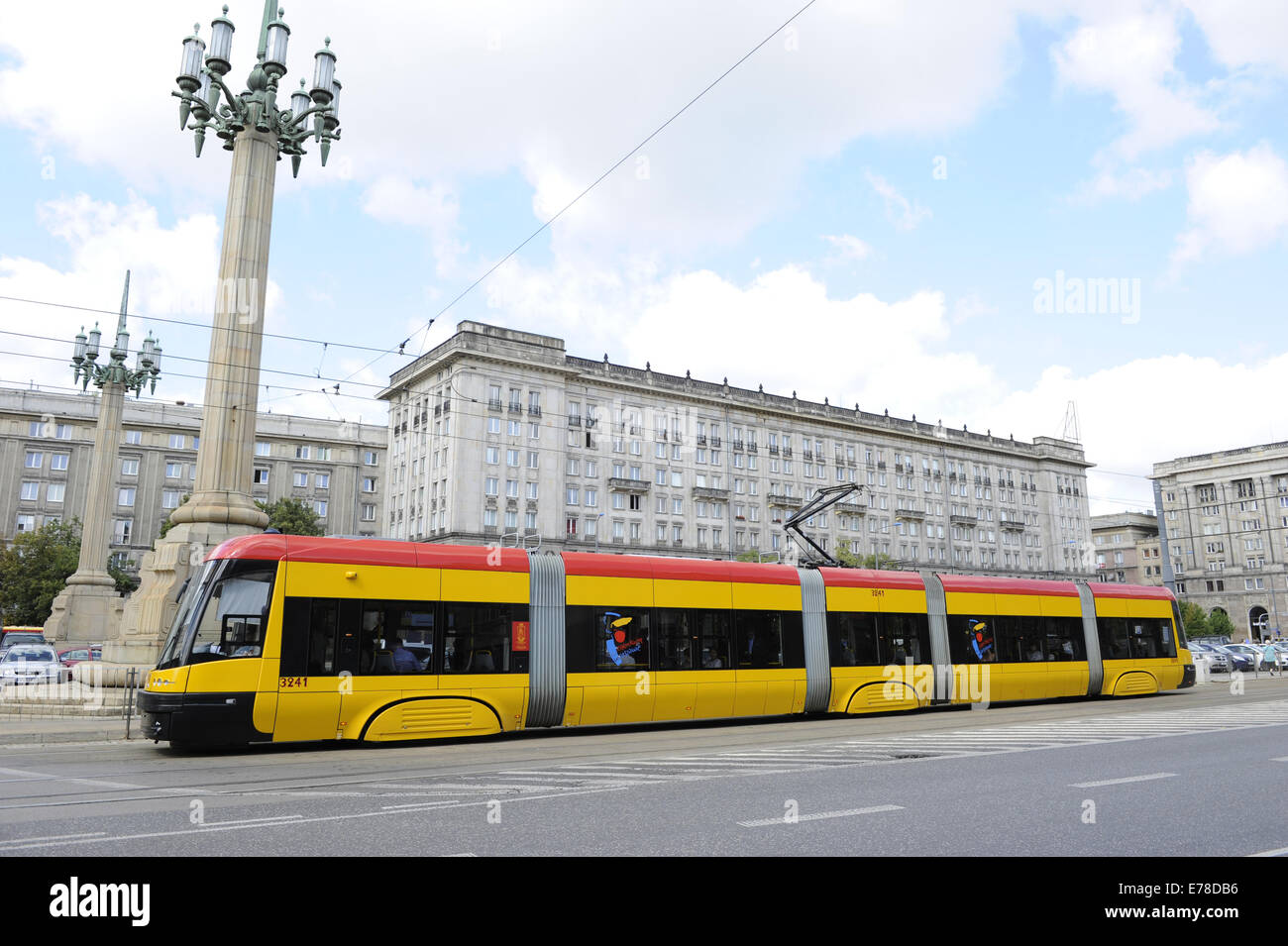 Public transport. Tram. Warsaw. Poland Stock Photo - Alamy