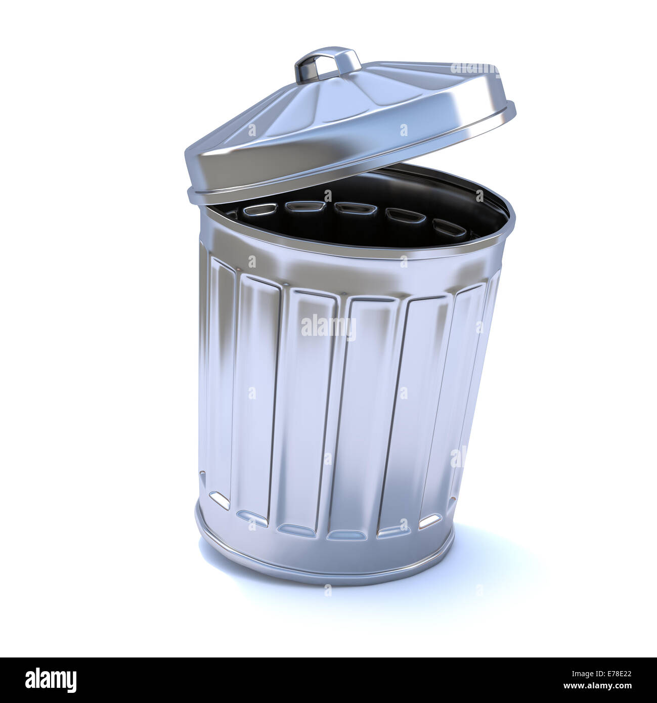 3d render of a trash can with open lid Stock Photo - Alamy