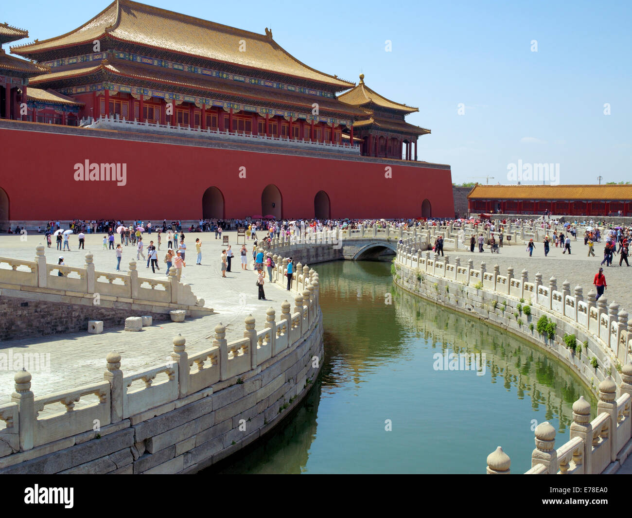 The Meridian Gate viewed across The Golden Stream inside The Forbidden ...