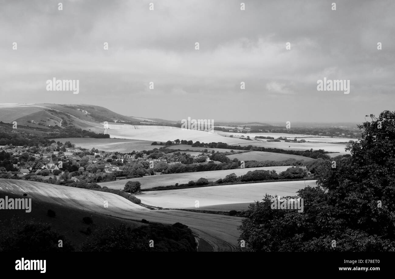 Black and white downland hi-res stock photography and images - Alamy
