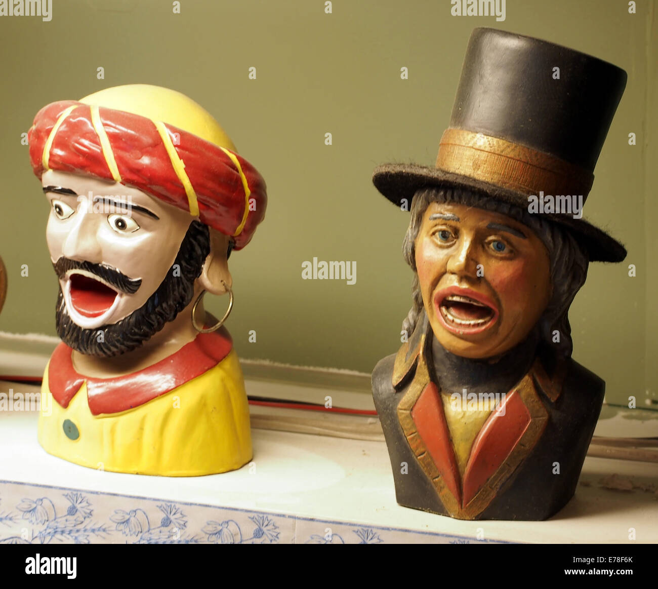 Gapers (traditional wooden figures) are displayed at the Hermanusje van ...