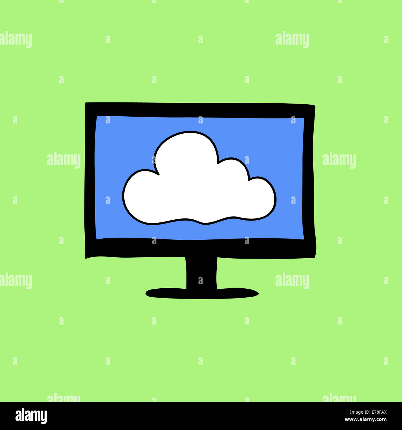 Database icon in doodle hi-res stock photography and images - Alamy