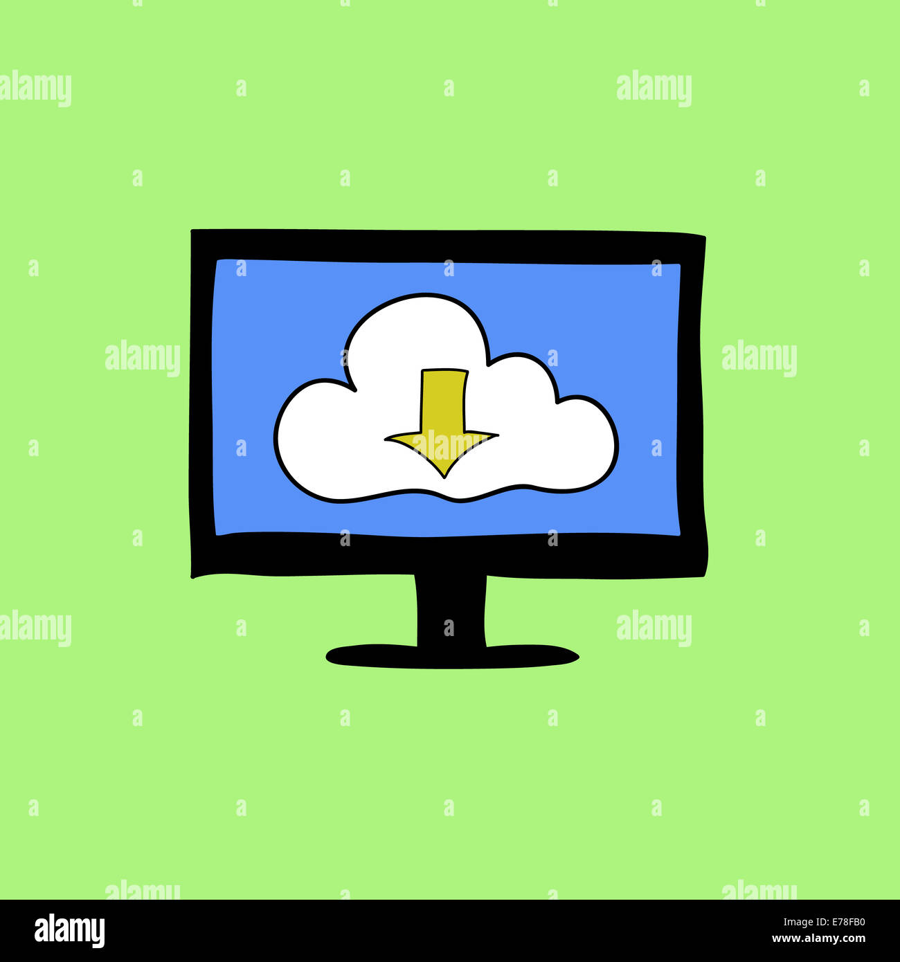 Database icon in doodle hi-res stock photography and images - Alamy