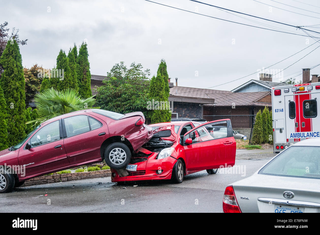 Motor vehicle accident Stock Photo - Alamy