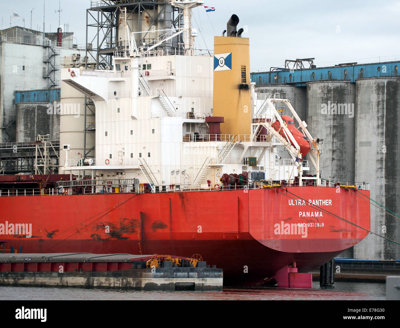 The Ultra Panther, IMO 9375939, is a modern cargo ship docked at the ...
