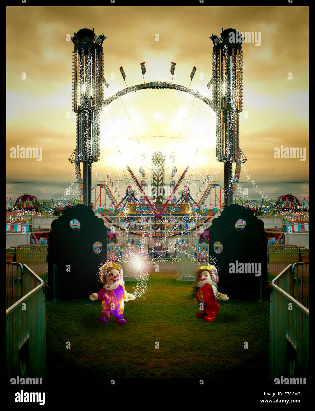 Clowns at fairground hi-res stock photography and images - Alamy