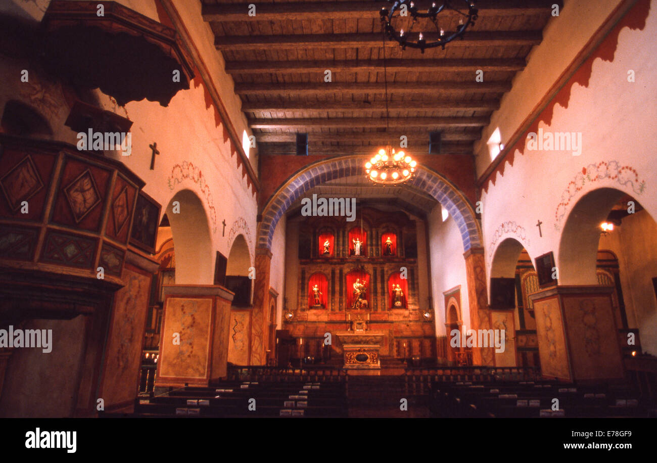 Interior Church Historic Mission San Stock Photos & Interior Church ...