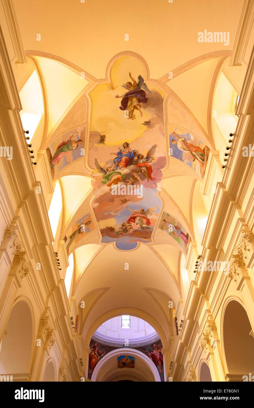 Interior of San Nicolo Cathedral, Noto, Sicily, Italy, Southern Europe ...