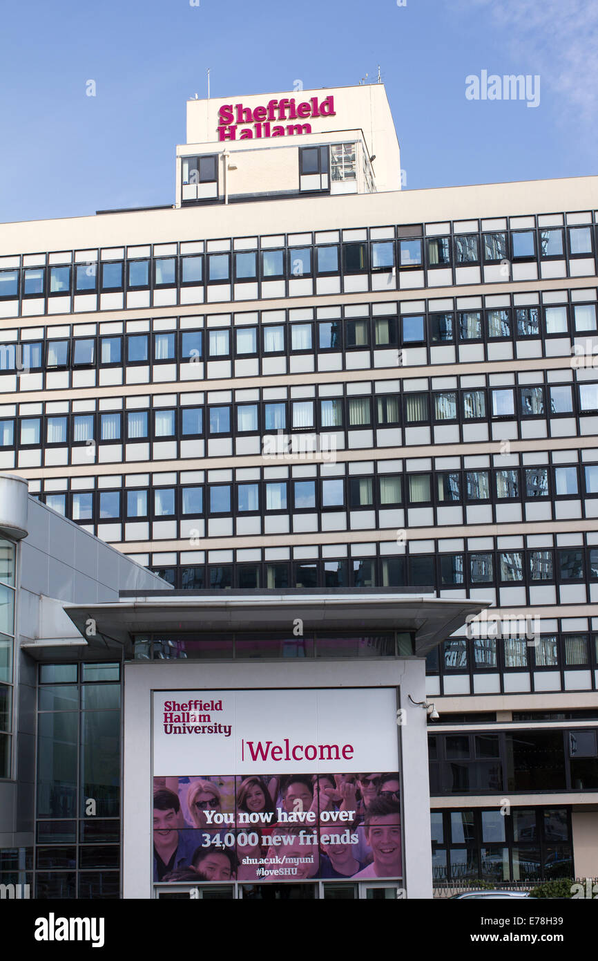 Sheffield Hallam University building in Sheffield South Yorkshire Stock ...