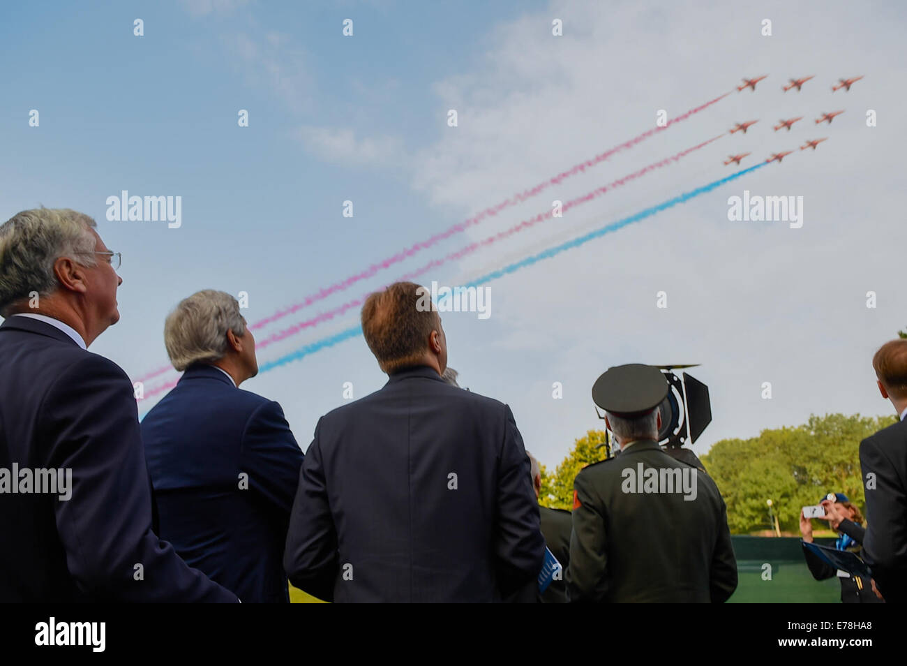 Secretary Kerry Views RAF Red Arrows Fly-by During NATO Summit in Wales ...