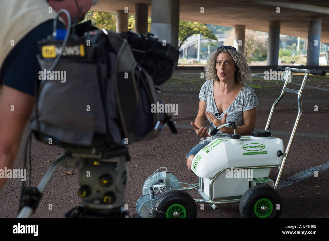 Bristol, UK. 9th Sep, 2014. Anna Wilson talks to ITV West in an ...