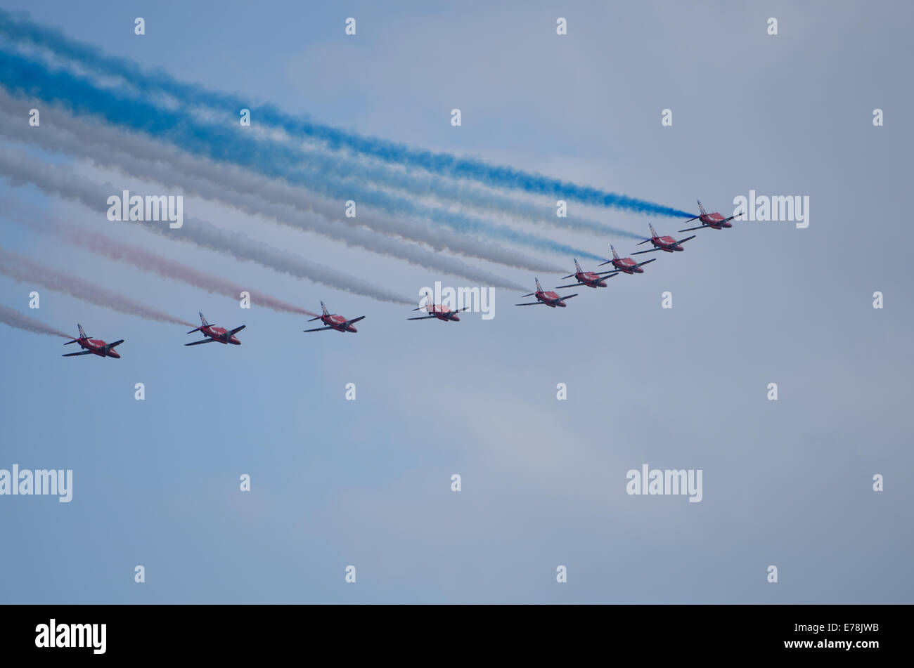 RAF Red Arrows Display Team Stock Photo - Alamy