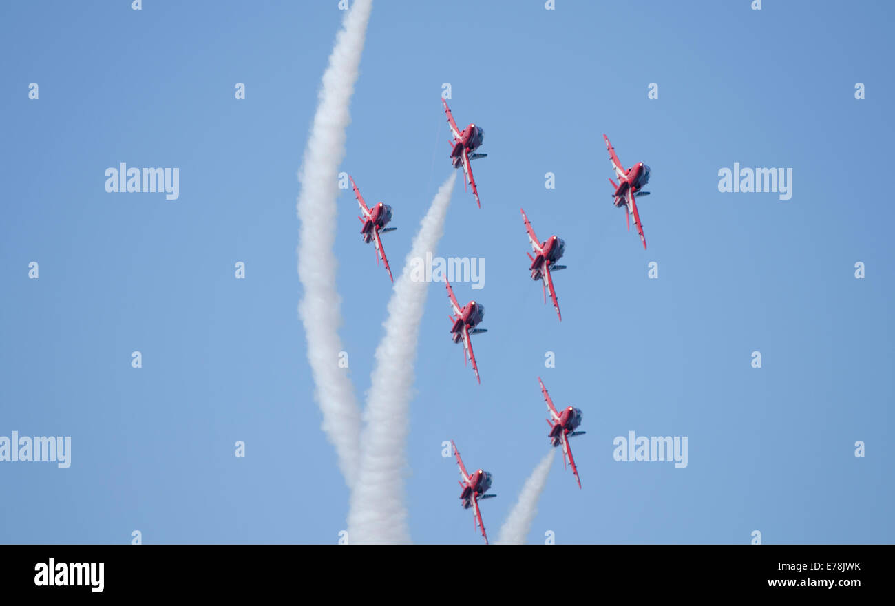 RAF Red Arrows Display Team Stock Photo - Alamy