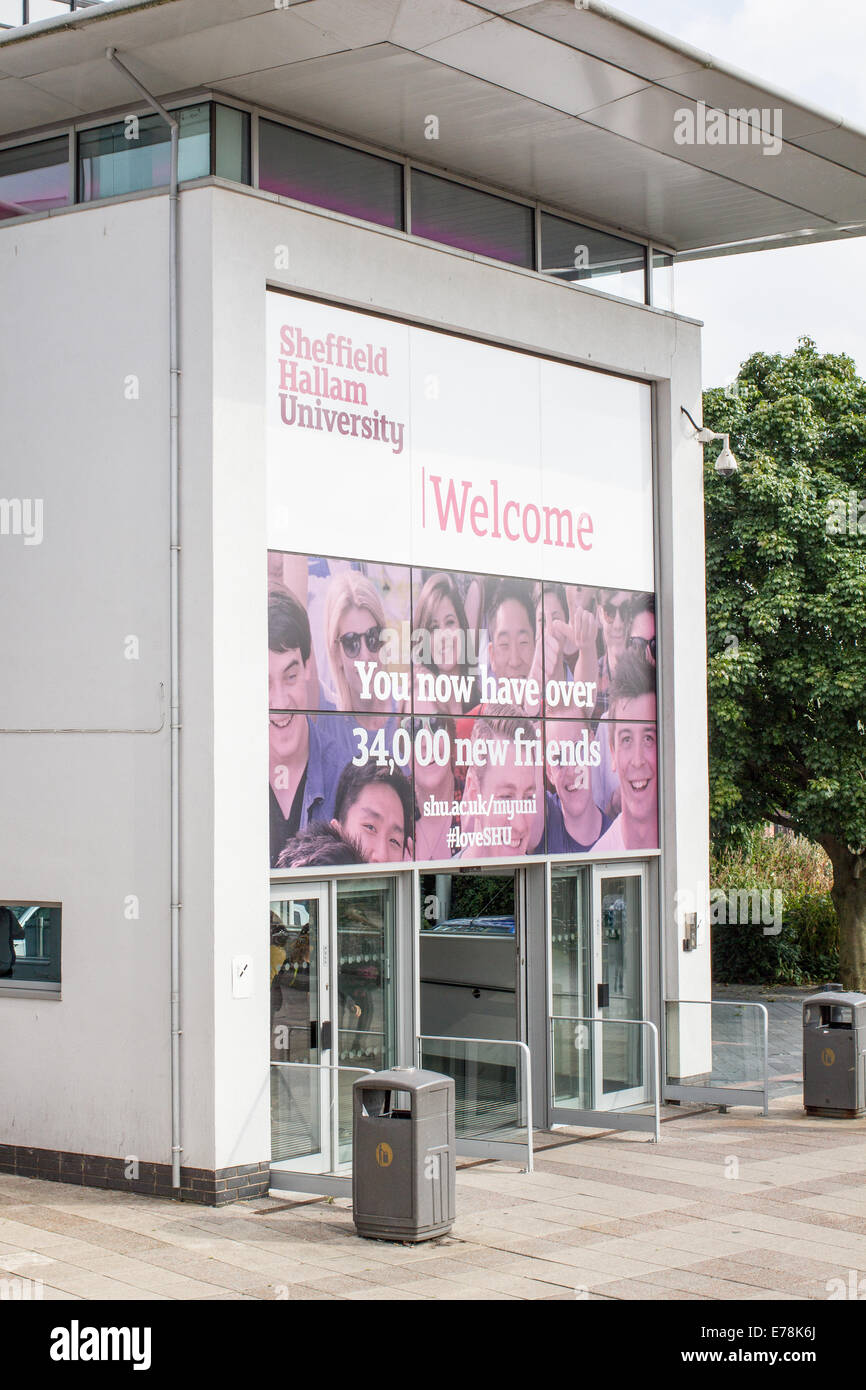 Sheffield Hallam University building entrance in Sheffield South ...