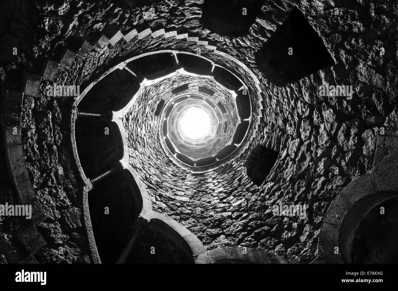 Masonic initiation well in Quinta da Regaleira, Sintra, Portugal Stock ...