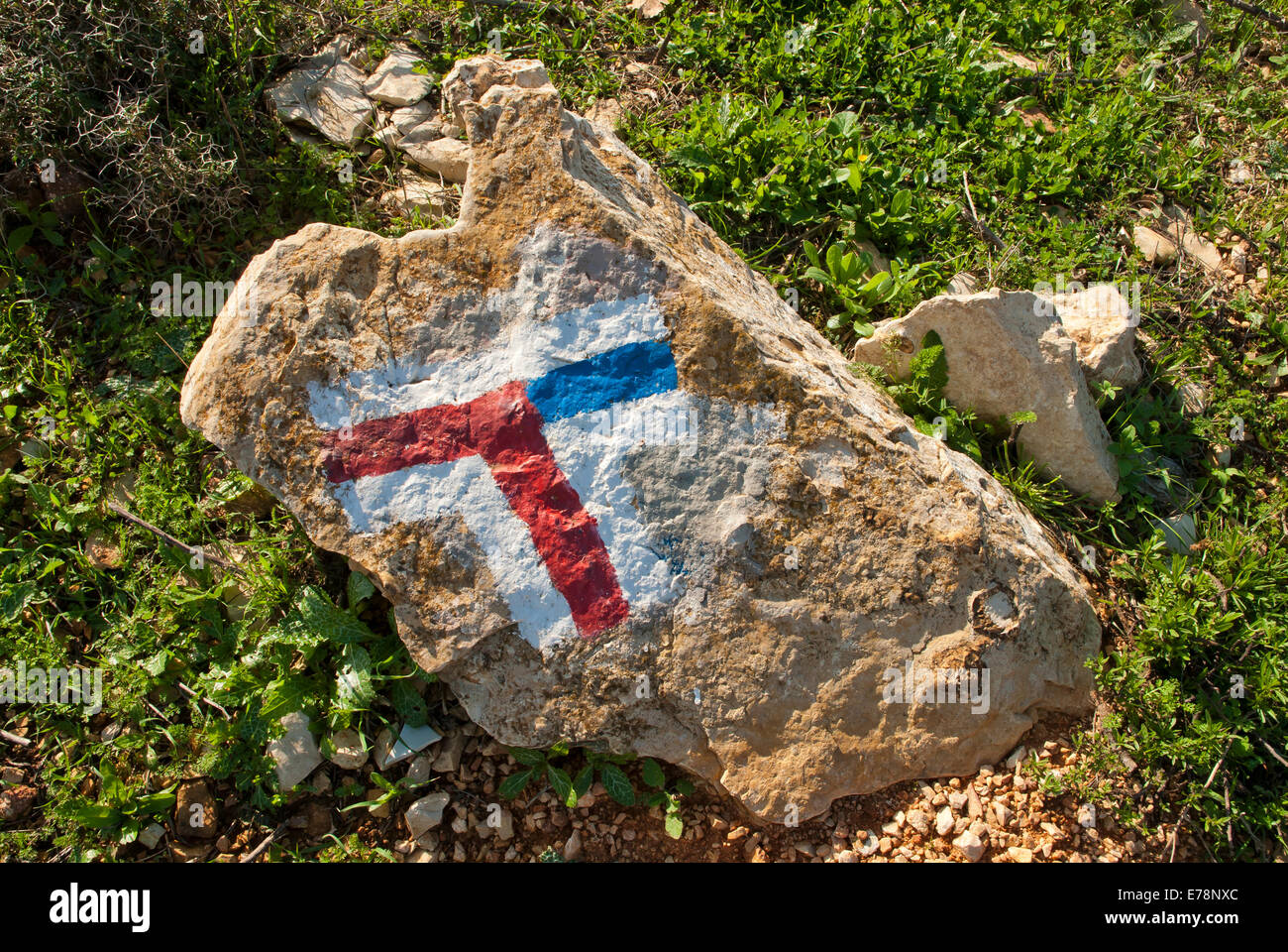 Trail mark, Israel Stock Photo - Alamy