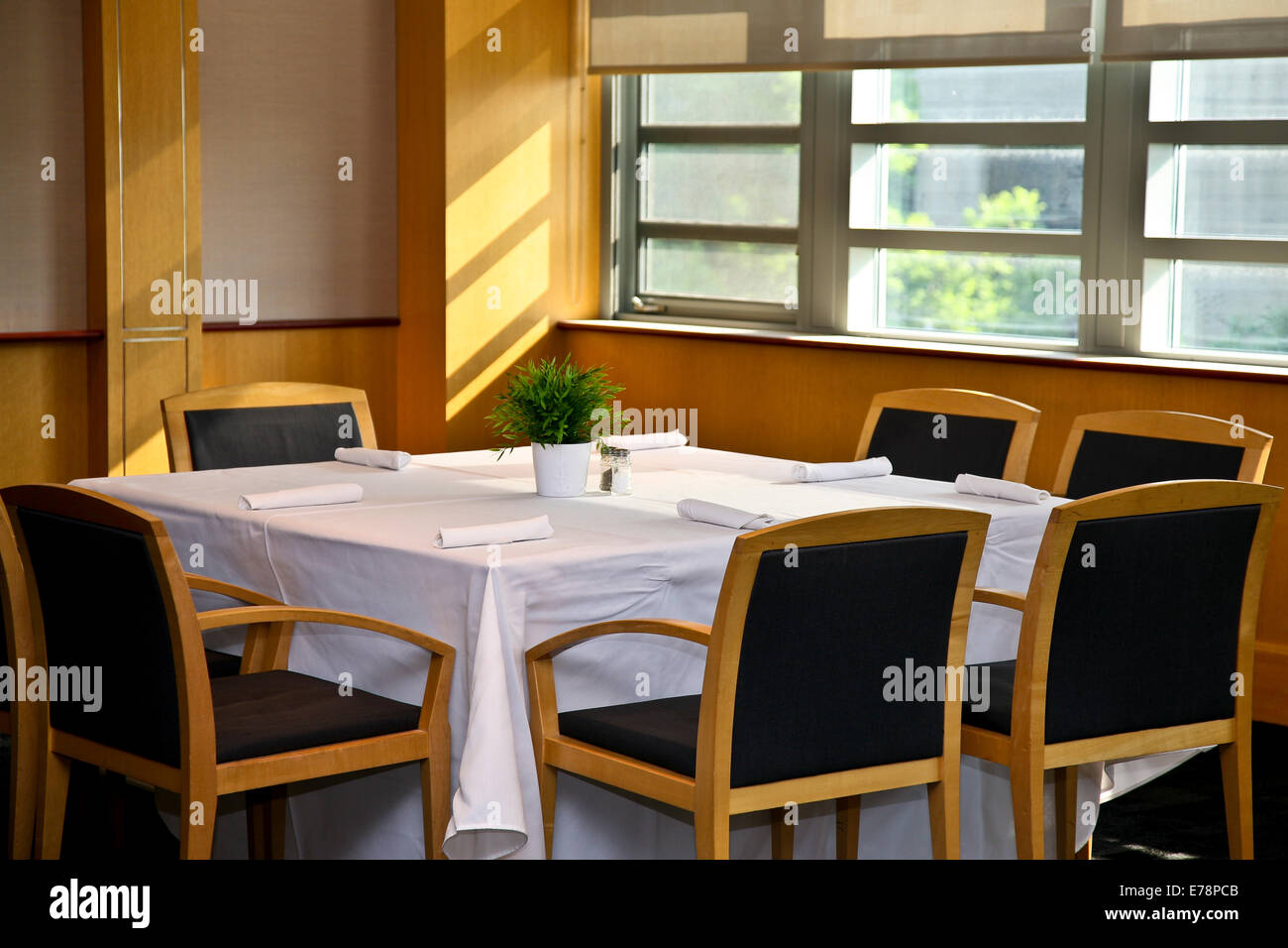 Business lunch table in a hotel Stock Photo - Alamy