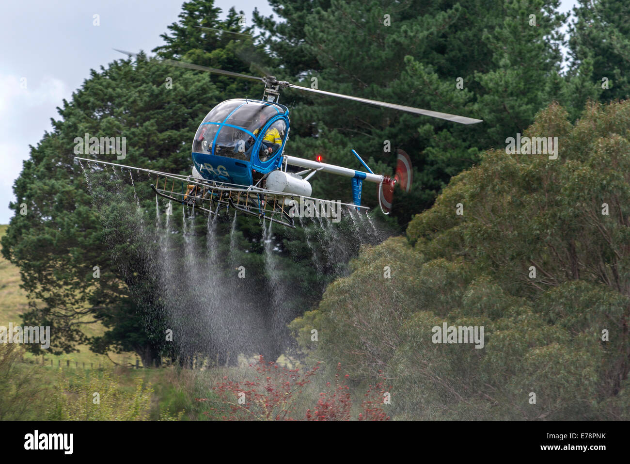 New Zealand Helicopter Spraying High Resolution Stock Photography and ...