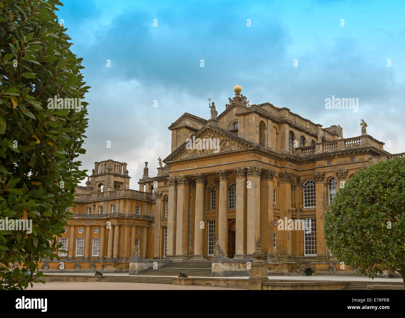 Front view of Blenheim Palace, immense UNESCO heritage listed English ...