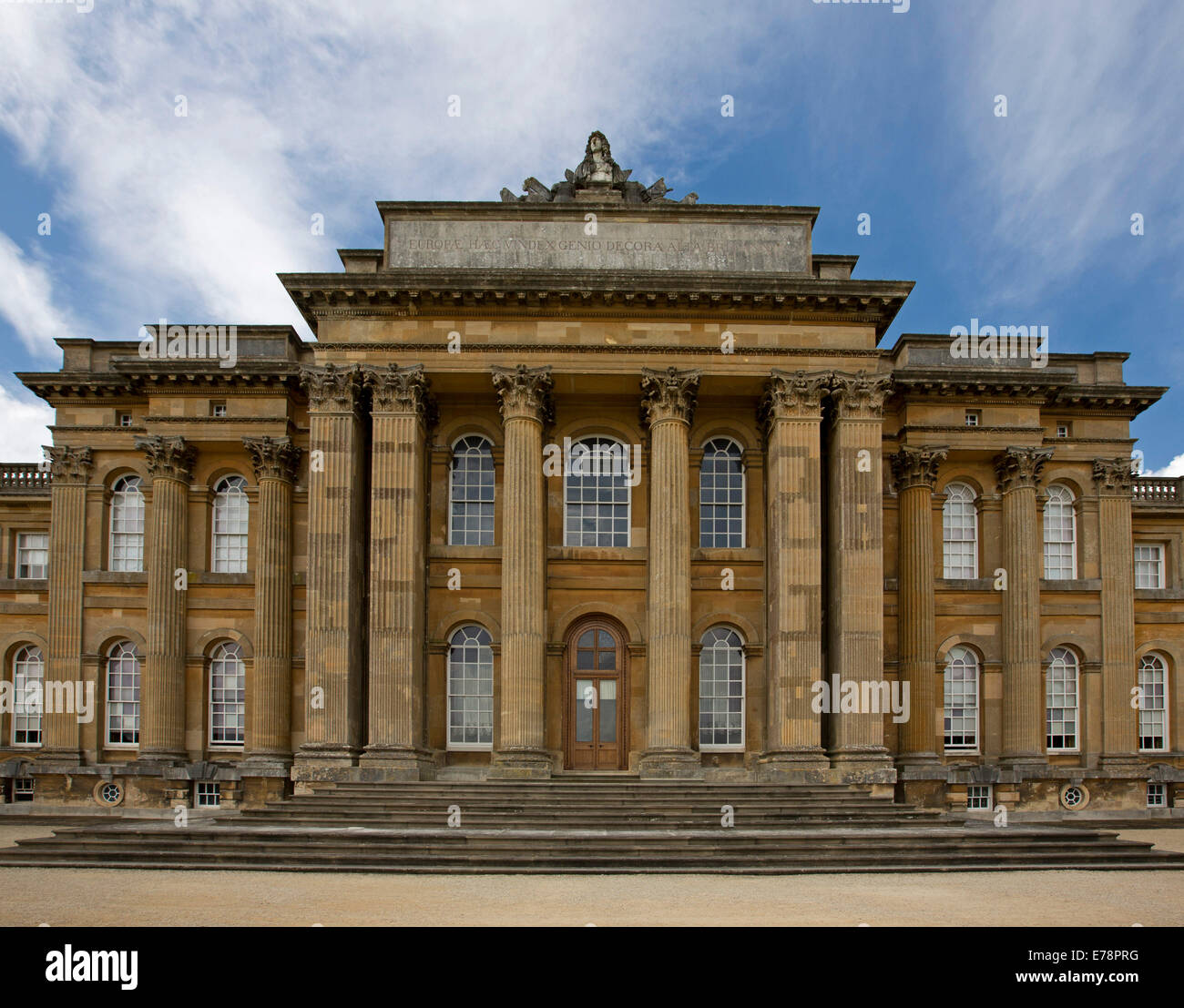 Front view of Blenheim Palace, immense UNESCO heritage listed English ...