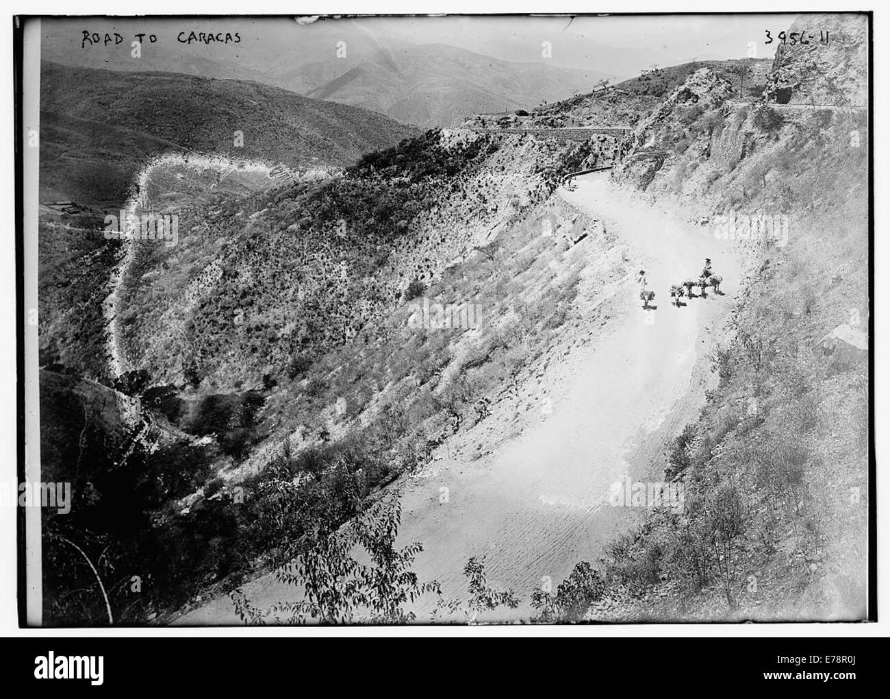 This photograph captures the scenic road leading to Caracas, Venezuela ...