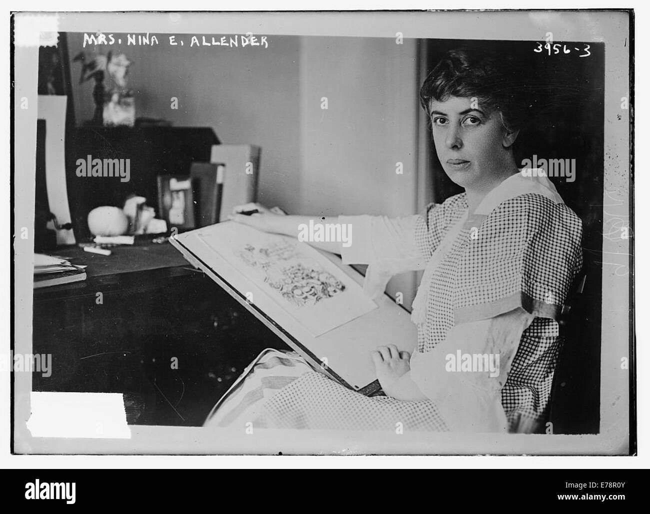 This historical portrait features Mrs. William Kent, capturing her ...