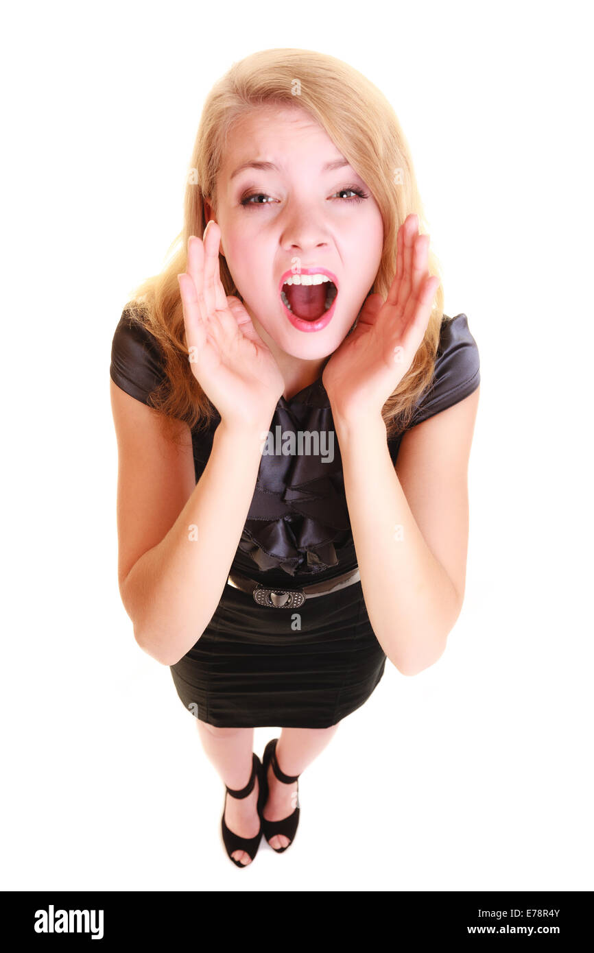 Screaming for help Cut Out Stock Images & Pictures - Alamy