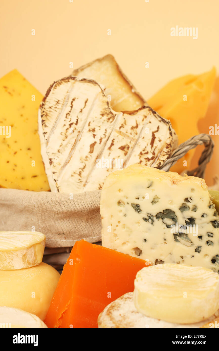Various types of cheese composition Stock Photo - Alamy
