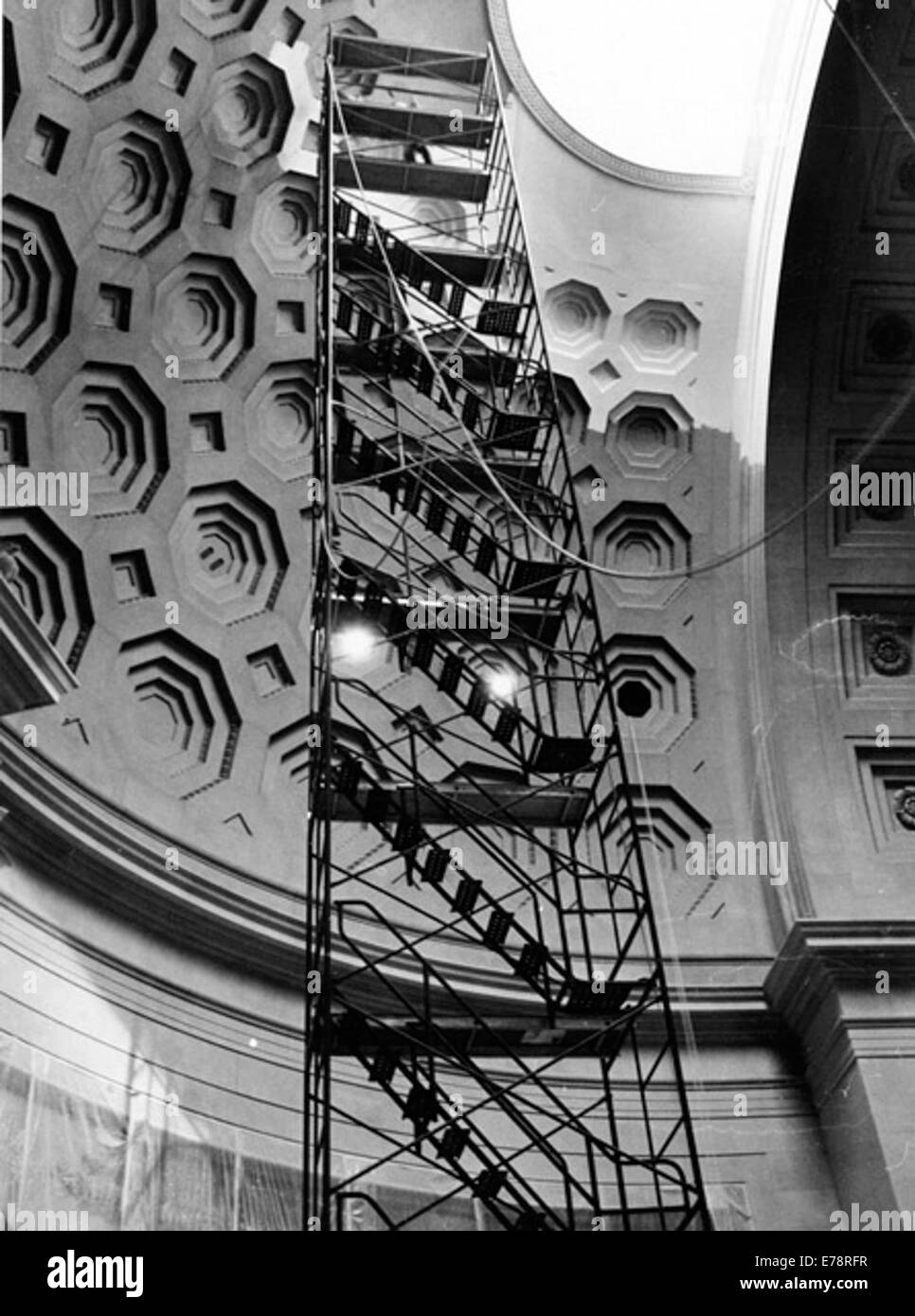 A photograph of the famous painting on the ceiling of the Rotunda of ...