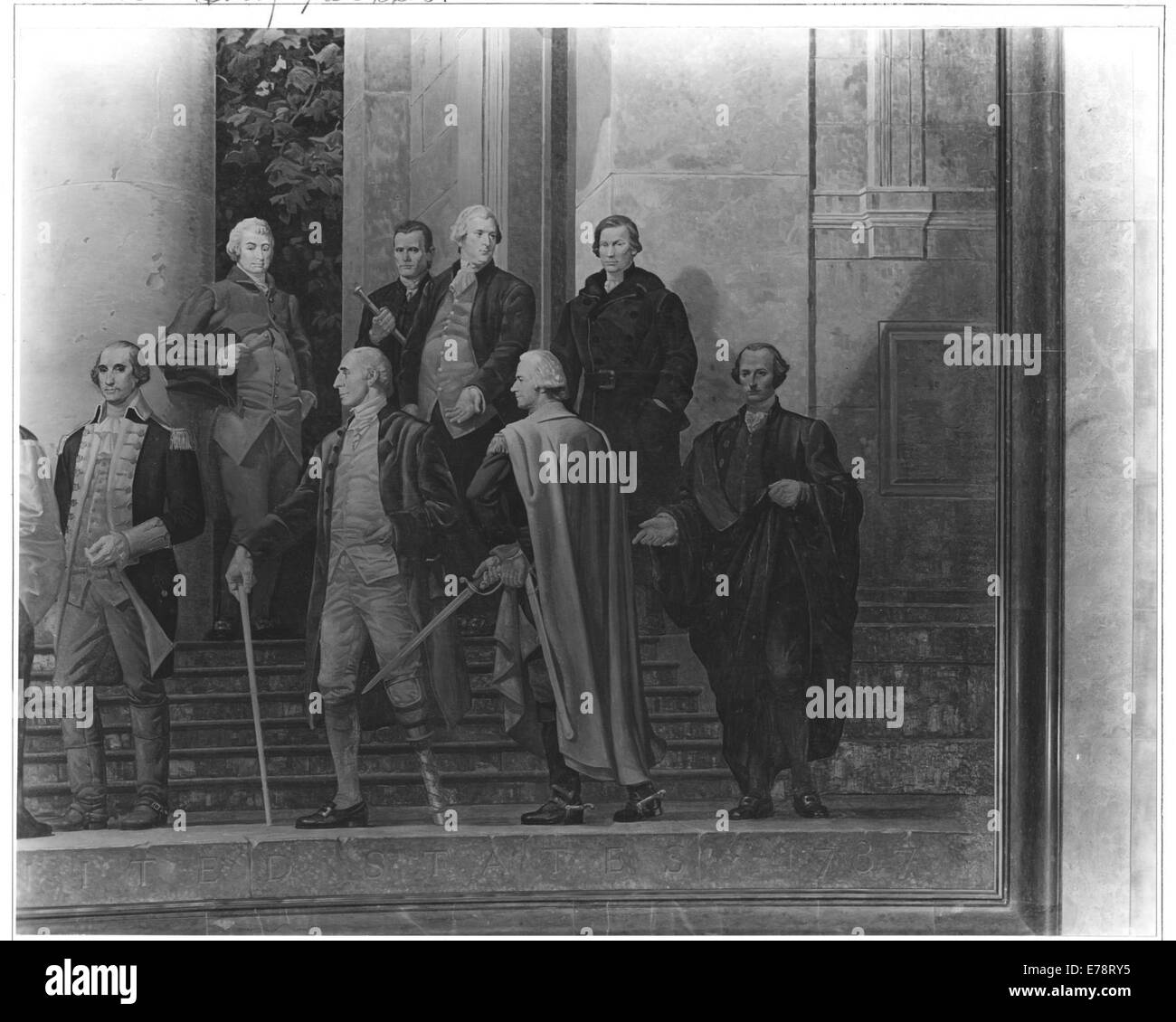 Photograph of the right section of the mural Black and White Stock ...