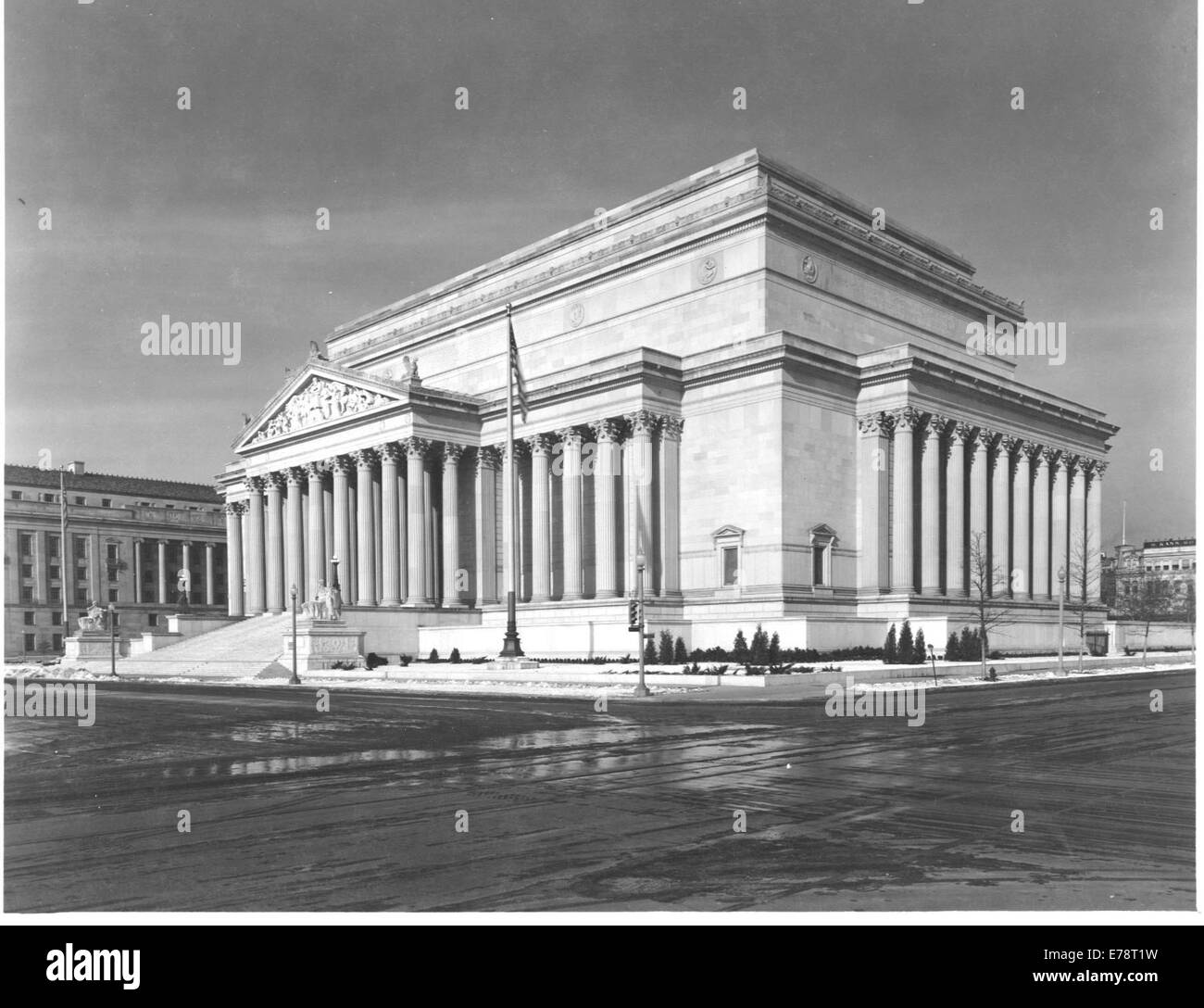 This image shows the National Archives Building in Washington, D.C., a ...