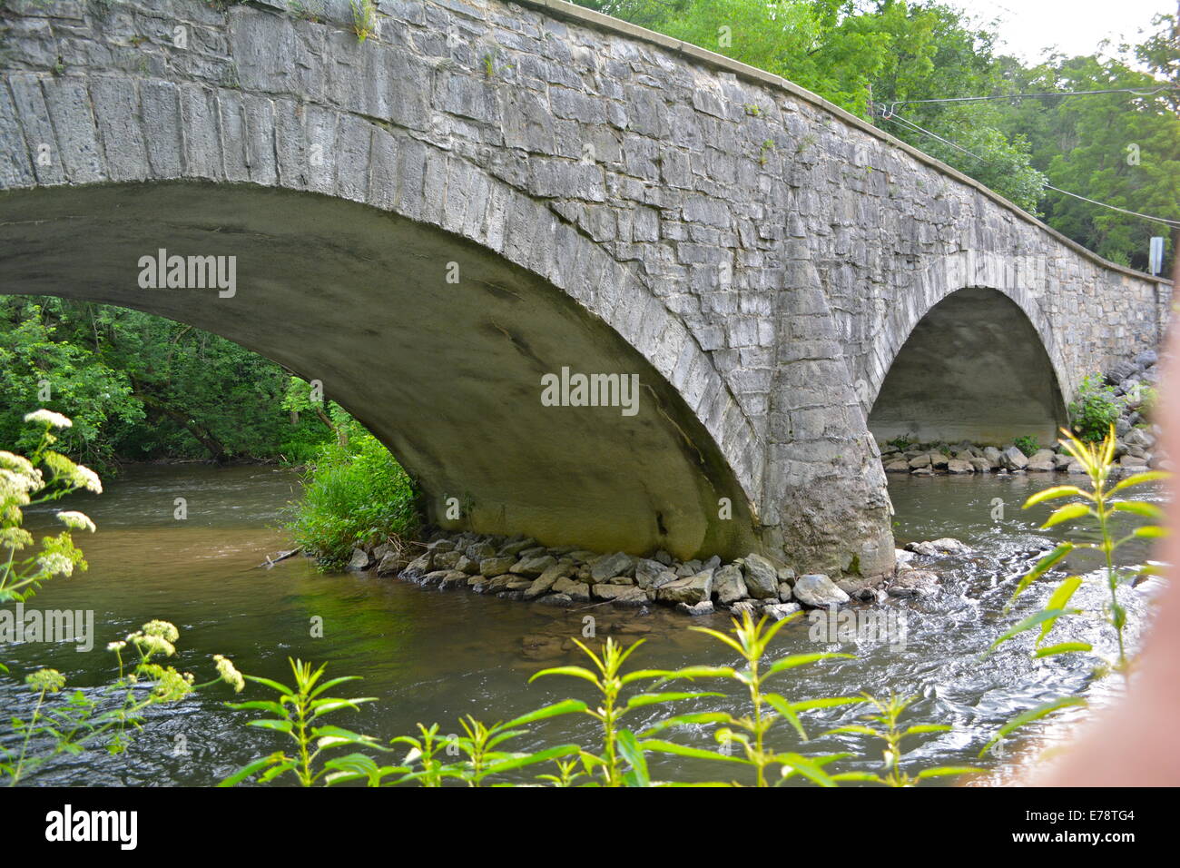 The bridge between Guilford and Hamilton Townships, listed on the ...