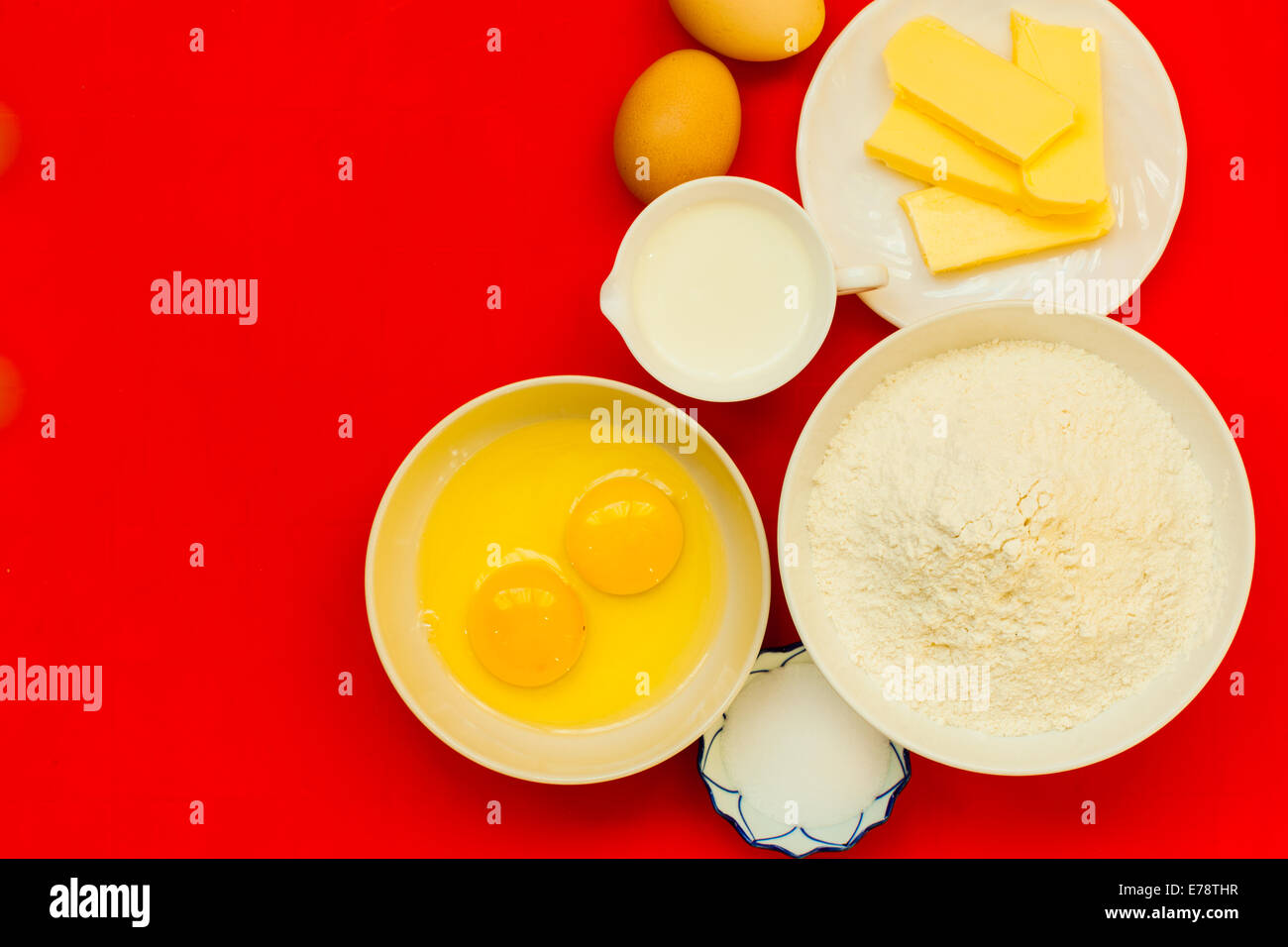 Preparation for baking, bake ingredients Stock Photo - Alamy