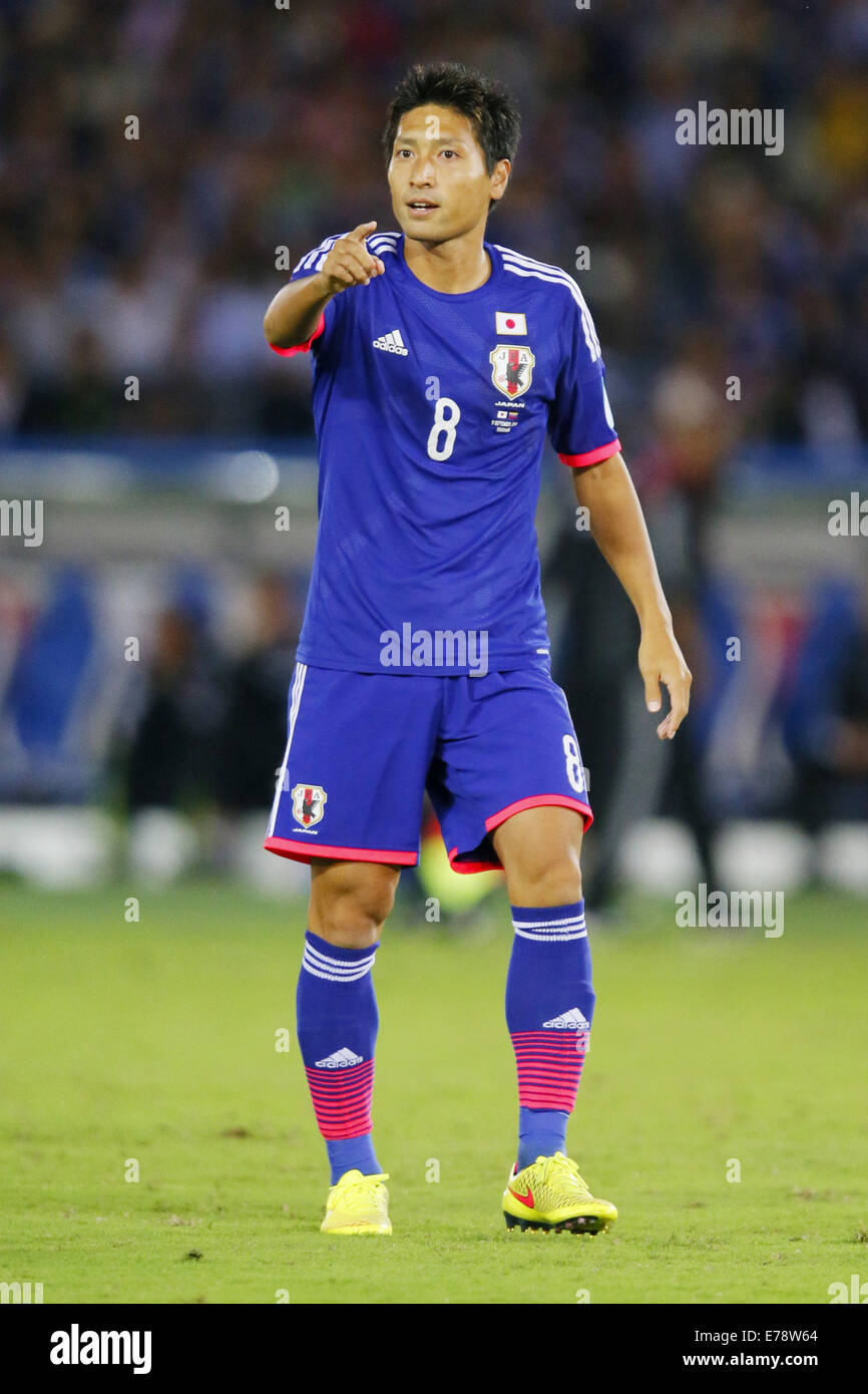 Kanagawa, Japan. 9th Sep, 2014. Junya Tanaka (JPN) Football/Soccer : KIRIN Challenge Cup 2014 ...