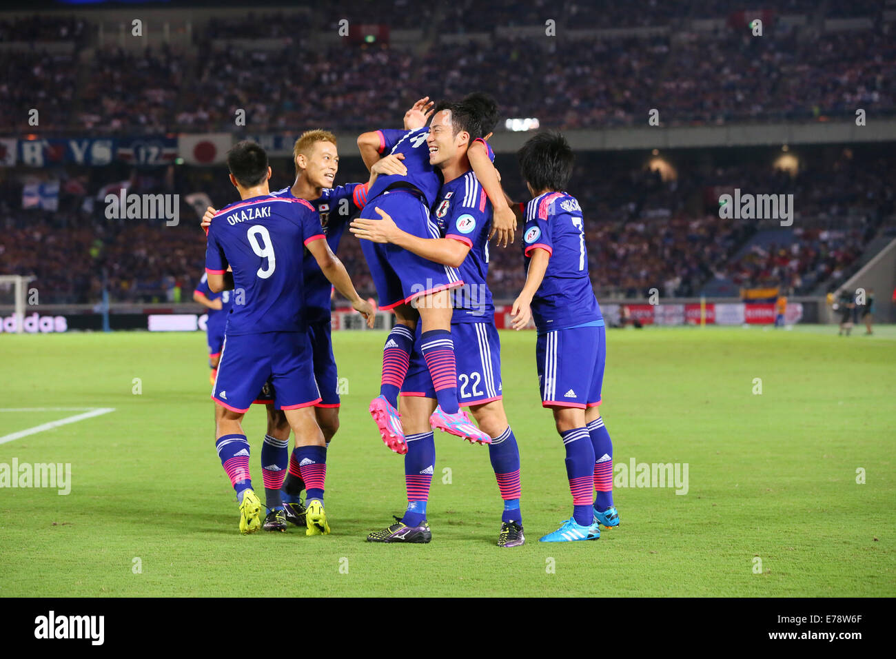 Nissan Stadium, Kanagawa, Japan. 9th Sep, 2014. Japan team group (JPN ...