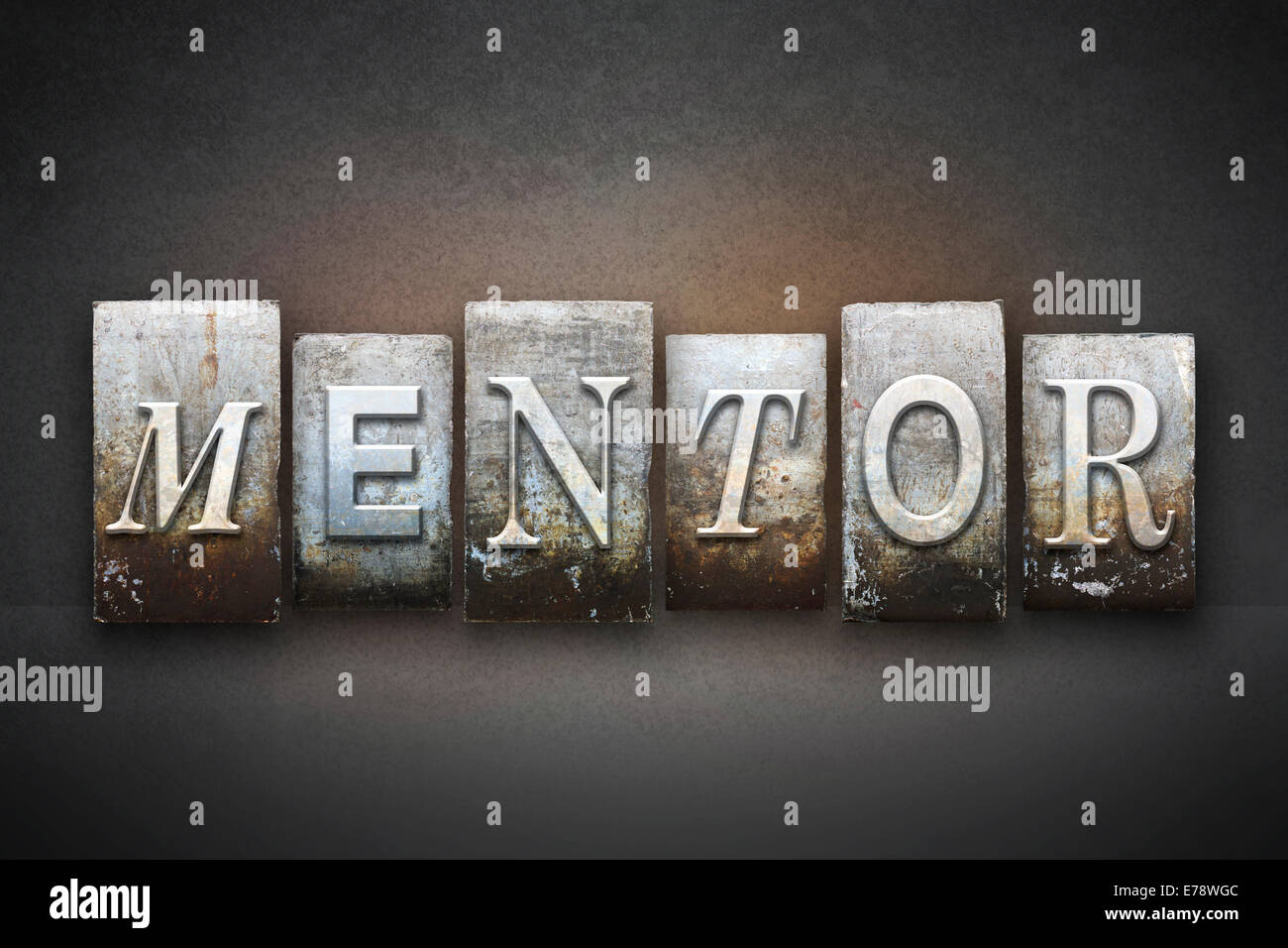 The word MENTOR written in vintage letterpress type Stock Photo - Alamy