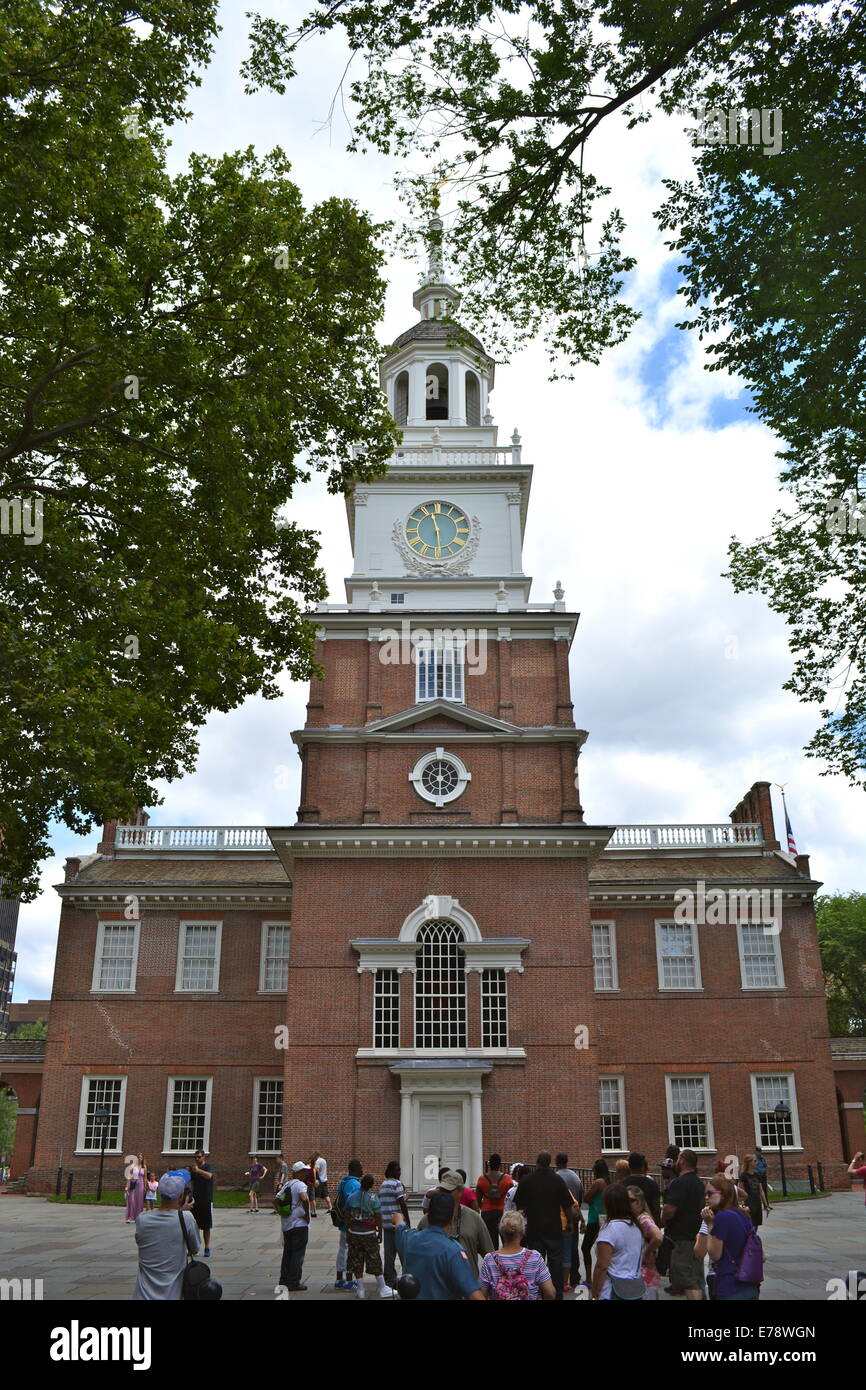 Independence Hall from the rear (south) from the Walnut Street side in ...