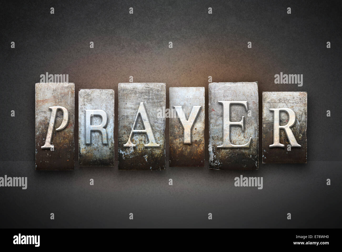 The word PRAYER written in vintage letterpress type Stock Photo - Alamy